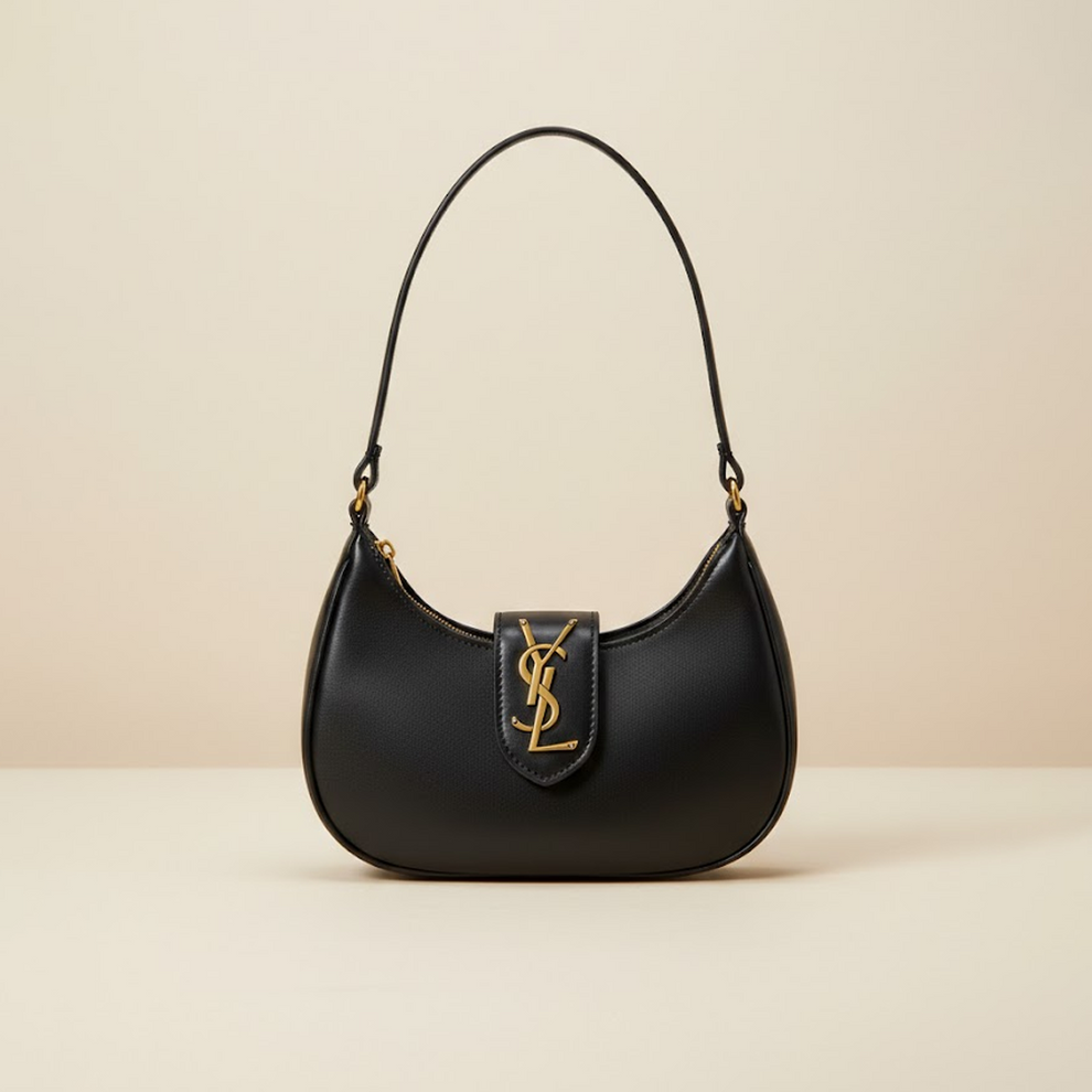 Elegant YSL Black Leather Handbag 0065